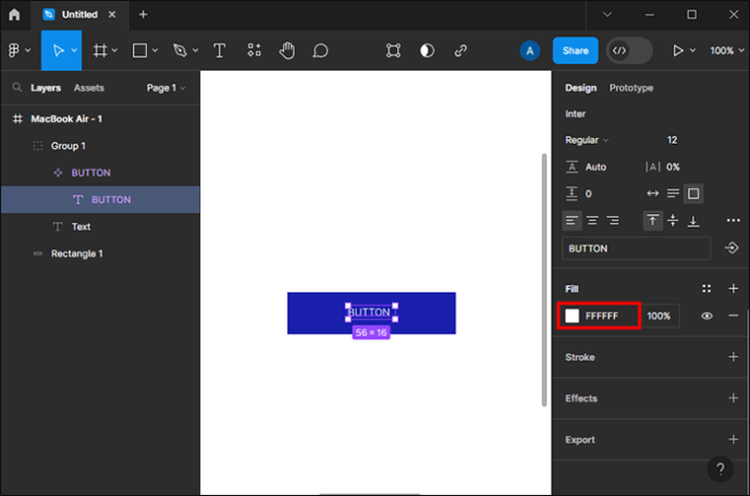 Cómo crear un botón en Figma