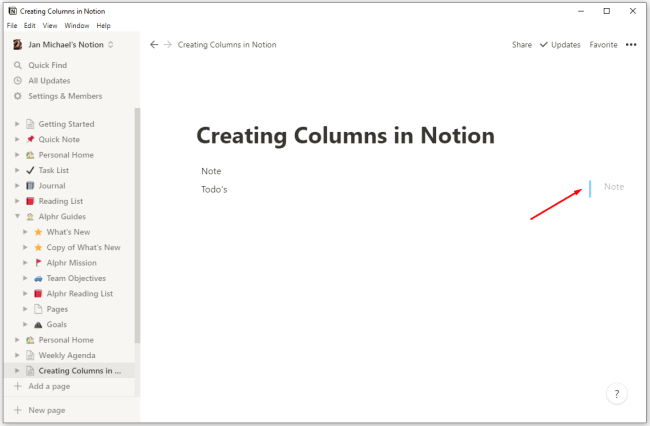 Cómo Crear Columnas En Notion